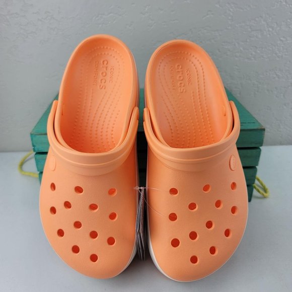 CROCS | Shoes | Crocs Crocband Platform Clog Unisex Orange | Poshmark